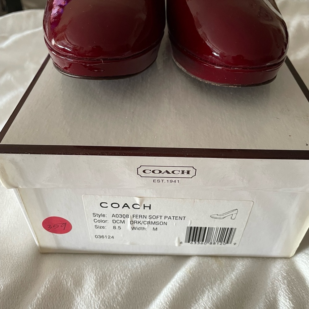 Coach Red Patent Leather Platform Heels - Gem